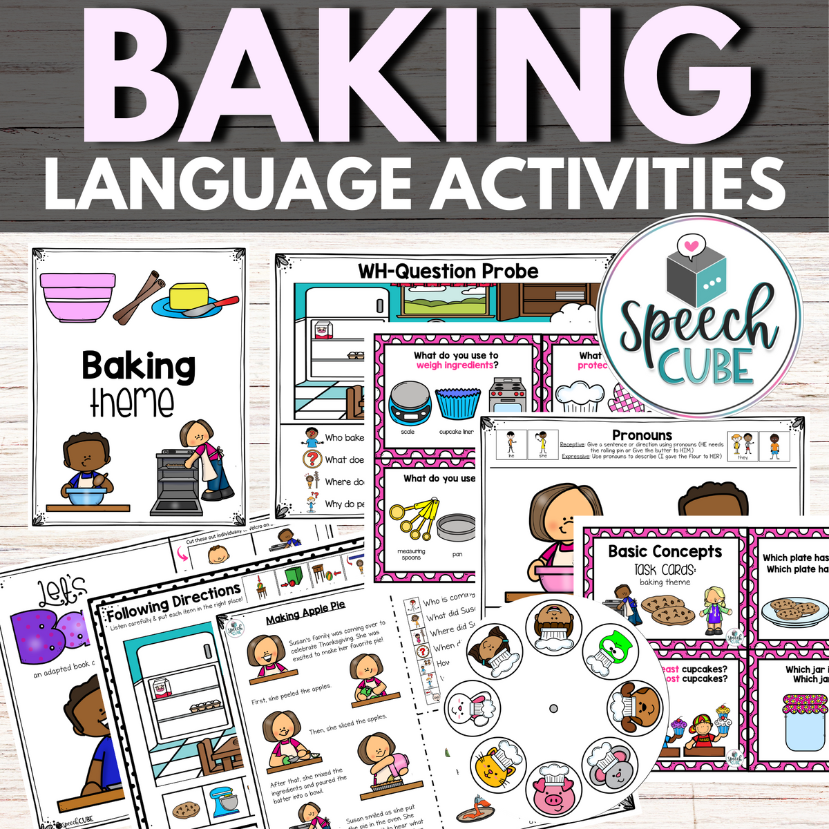 Baking Language Activities – Speech Cube