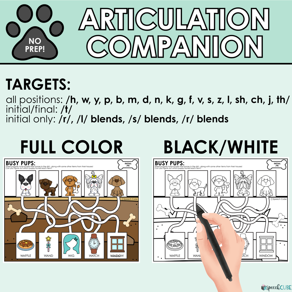 Dogs Speech Therapy Activities - Digital File – Speech Cube