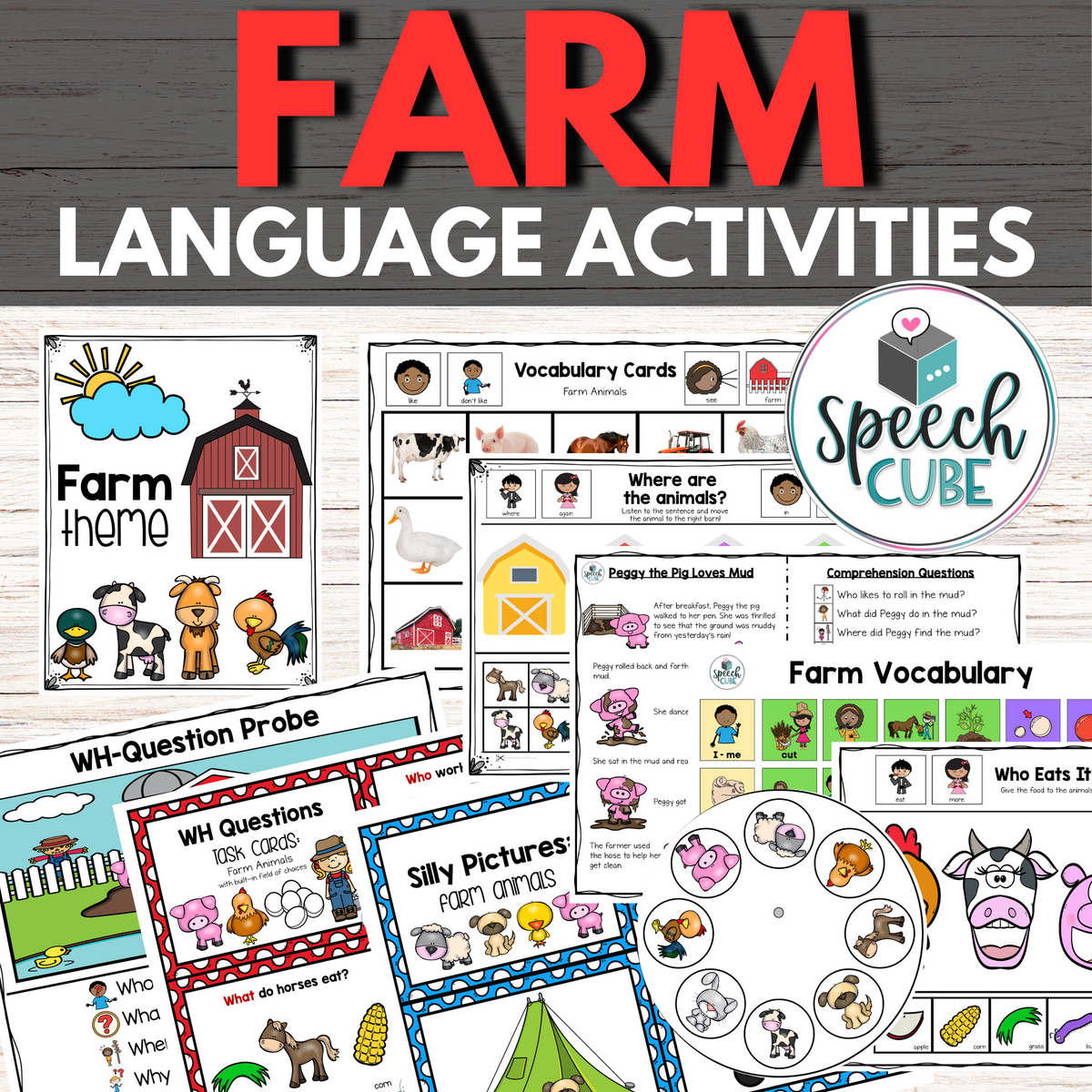 Farm Language Activities – Speech Cube