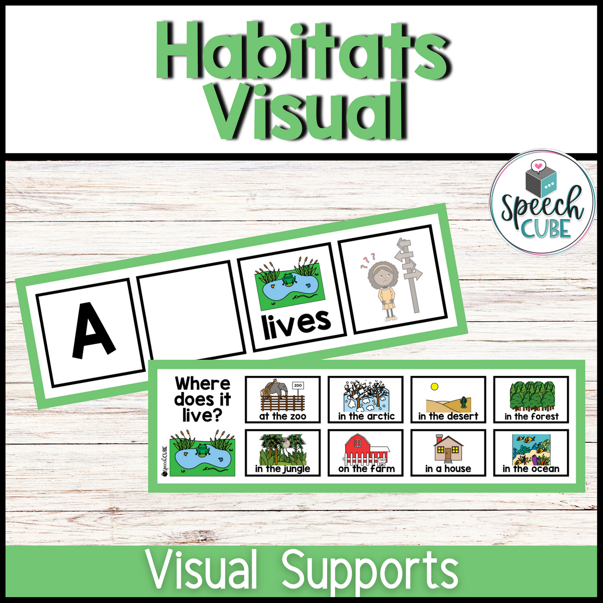 Animal Habitats Visual – Speech Cube