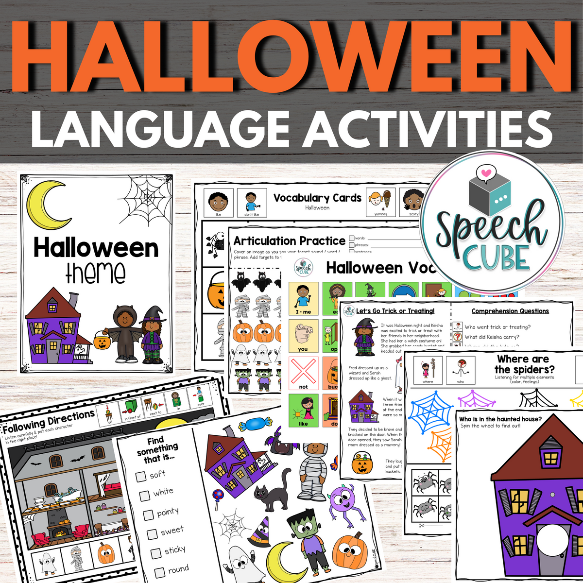 Halloween Language Activities – Speech Cube