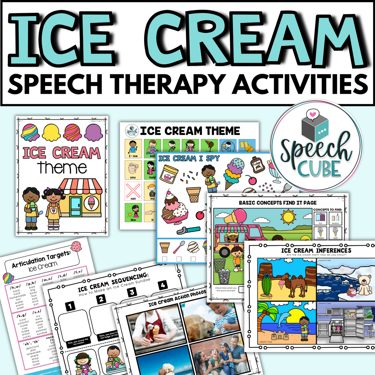 Ice Cream Themed Activities – Speech Cube