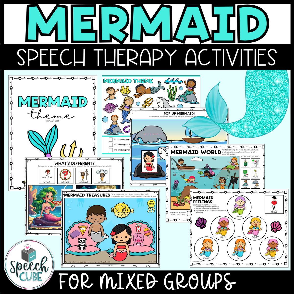 Mermaid Speech Therapy Activities – Speech Cube