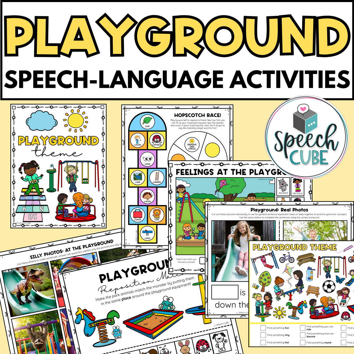 Playground Speech Therapy Activities – Speech Cube