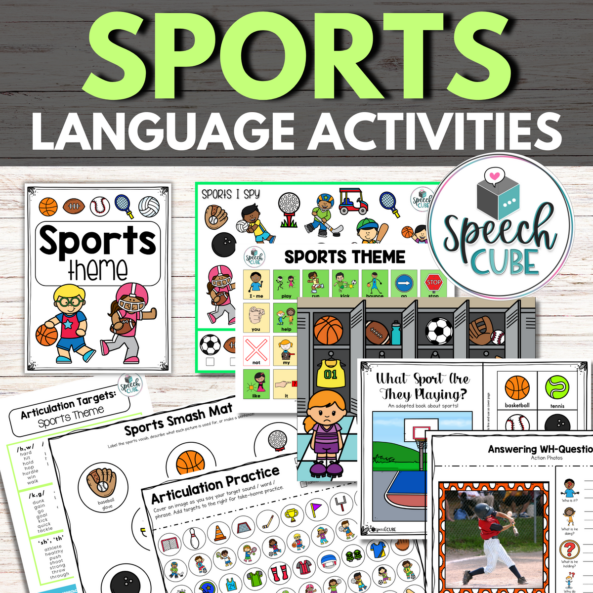 Sports Themed Language Activities – Speech Cube