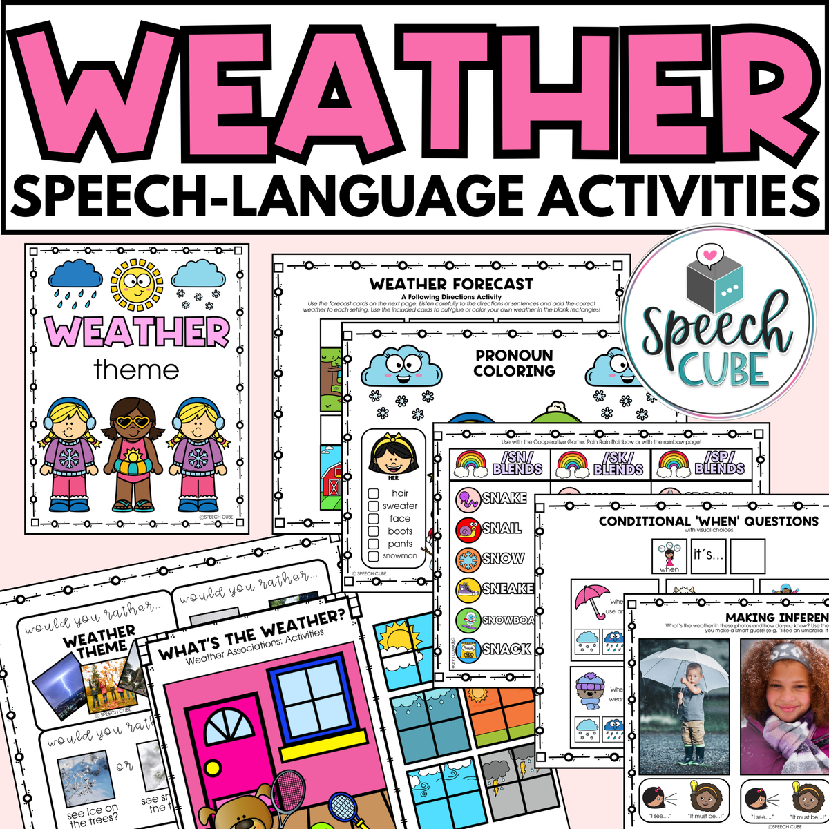 Weather Themed Speech Therapy Activities – Speech Cube