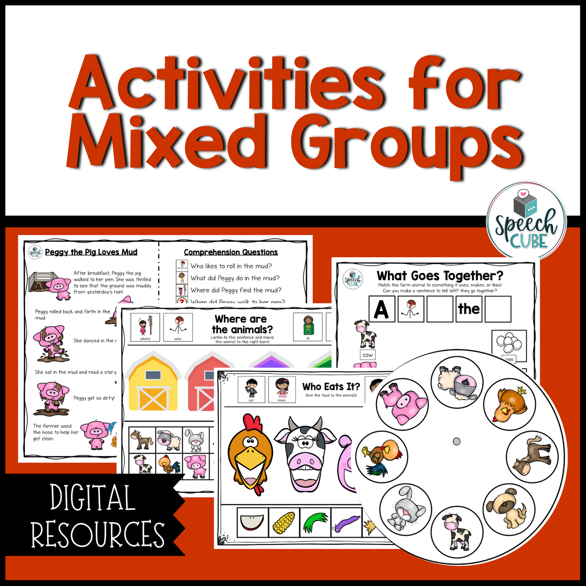 Farm Language Activities – Speech Cube