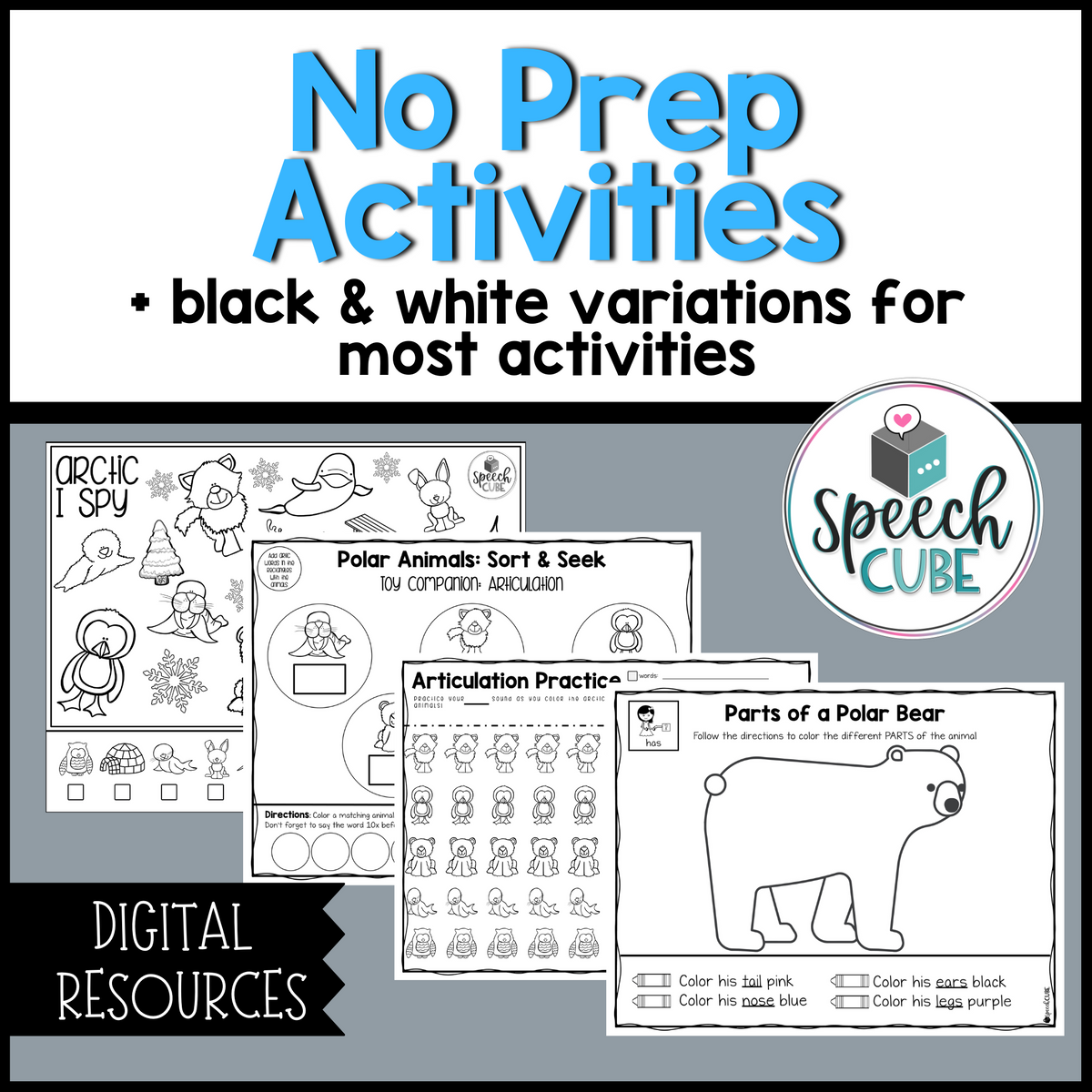 Arctic Animal Language Activities – Speech Cube