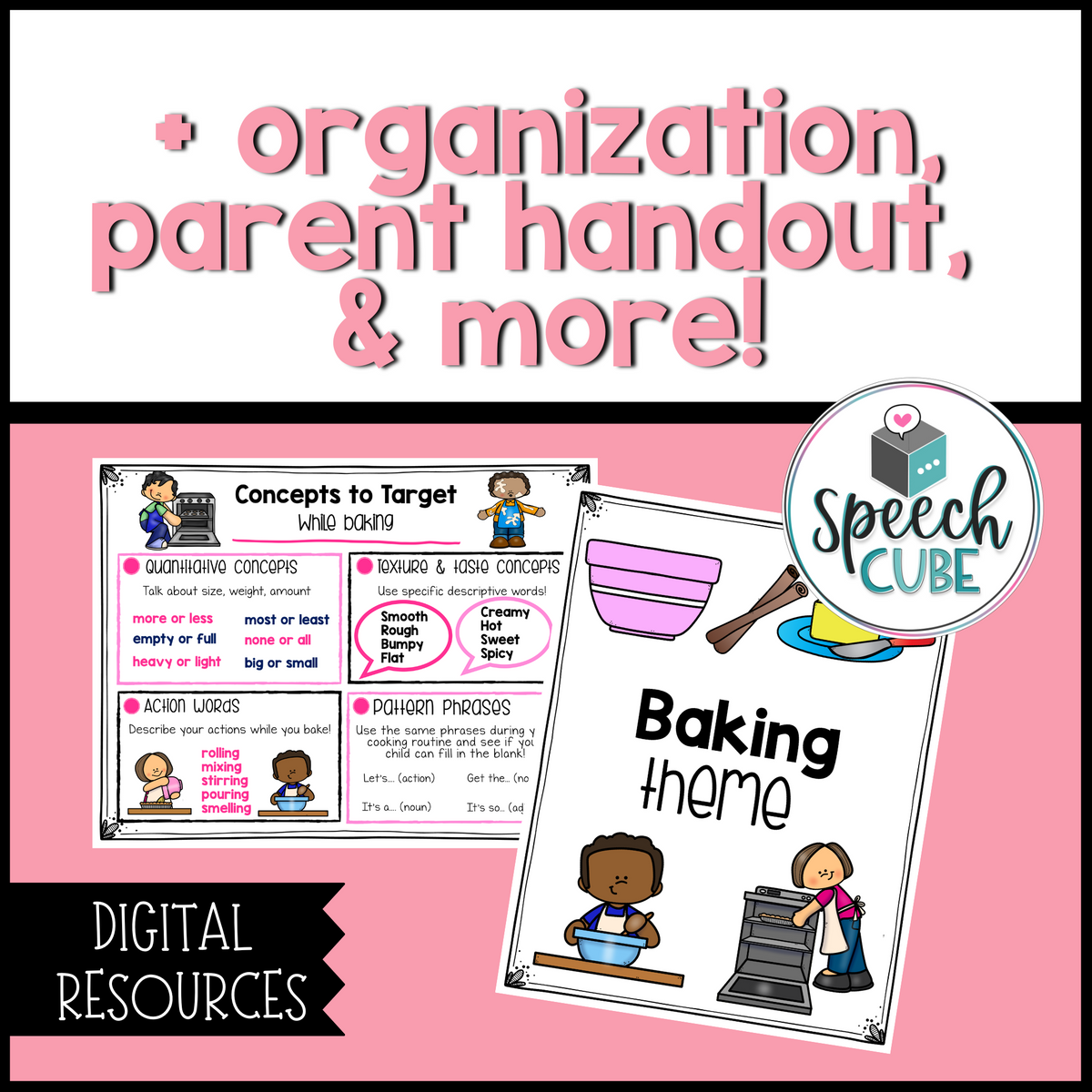 Baking Language Activities – Speech Cube