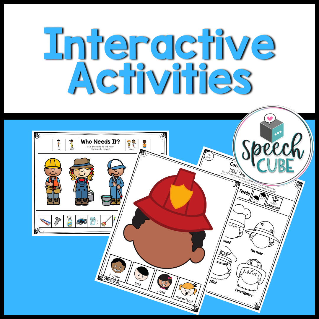 Community Helpers Language Activities – Speech Cube