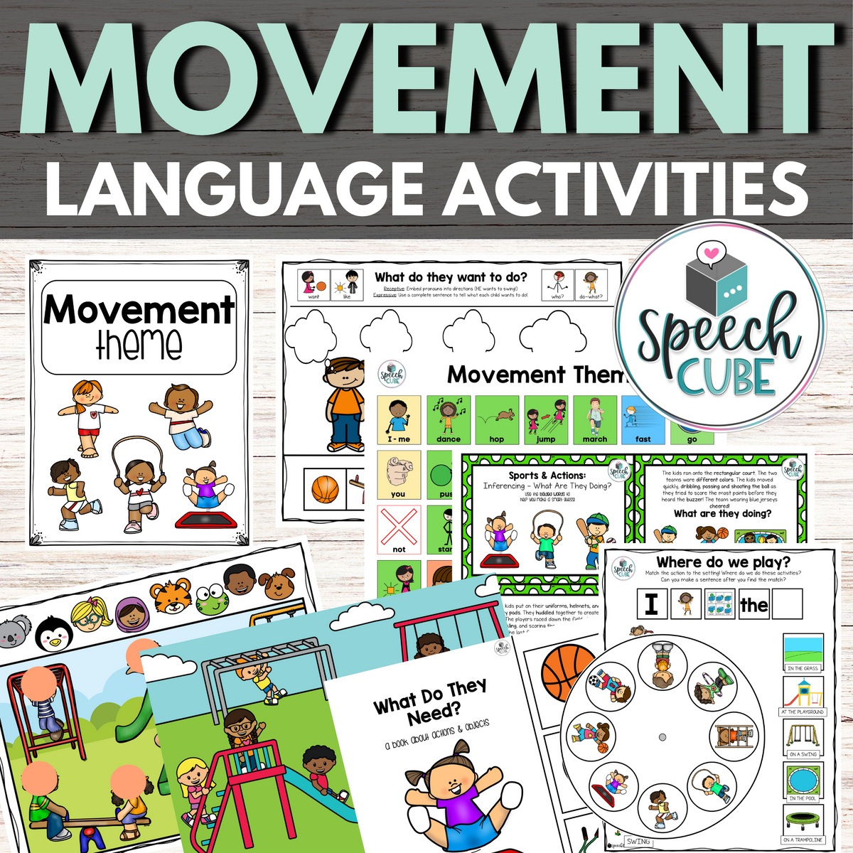 Movement Themed Language Activities – Speech Cube