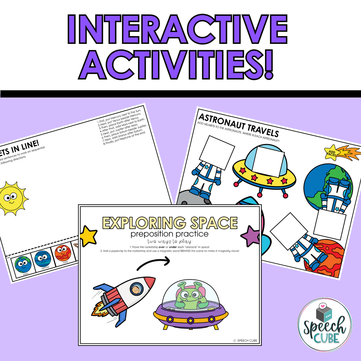 Space Language Activities – Speech Cube