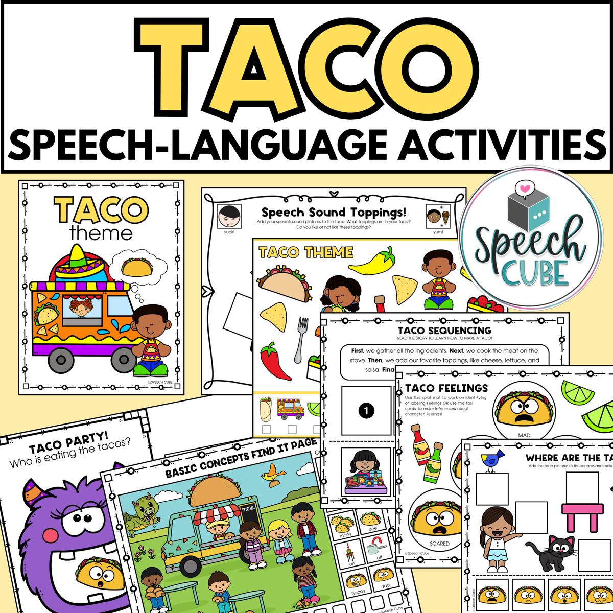 Taco Themed Speech Therapy Activities – Speech Cube