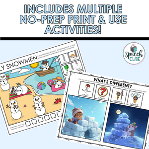 Winter Speech Therapy Activities - Digital File – Speech Cube