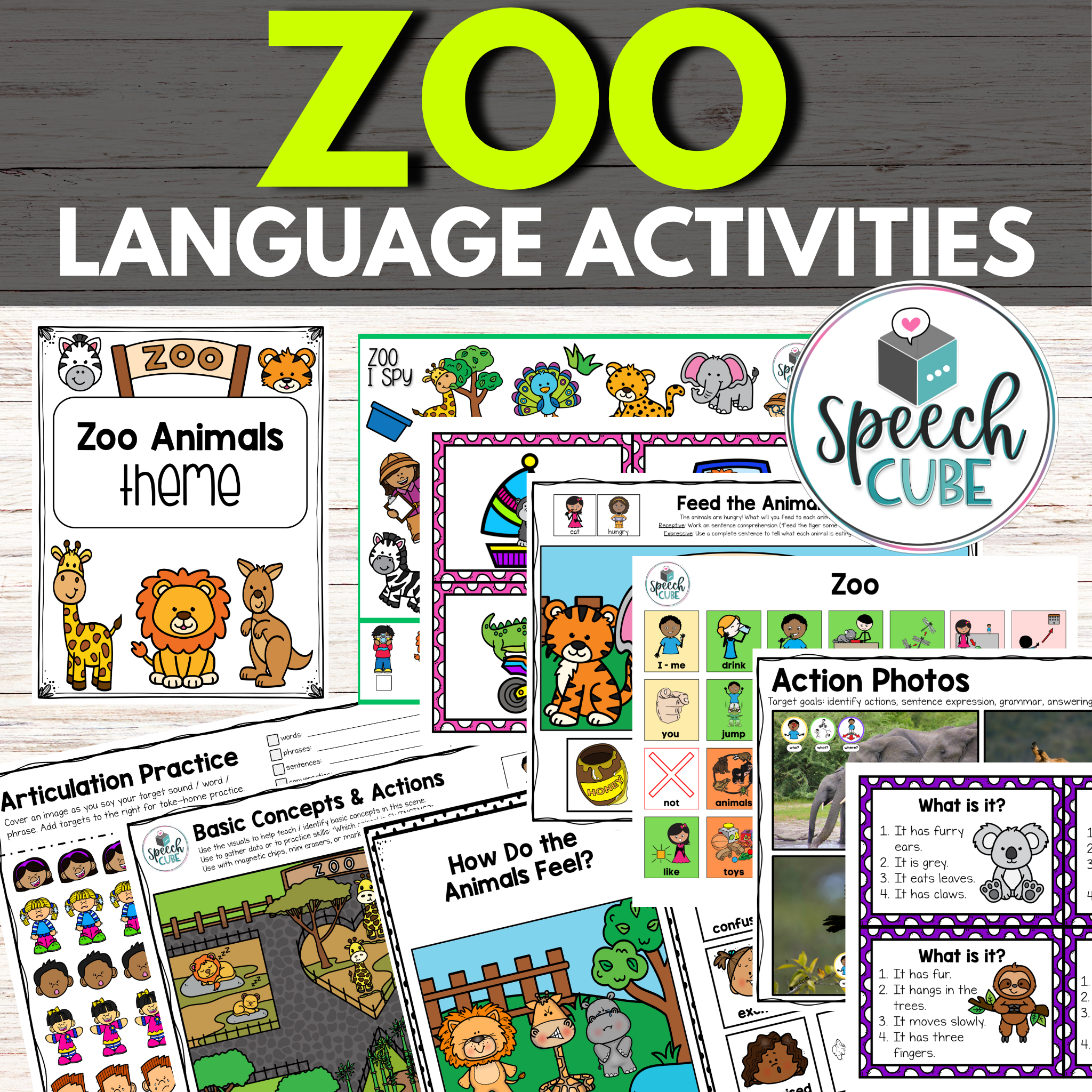 Zoo Theme Printable Leaf Personalised Children's Book Magical Zoo Tour